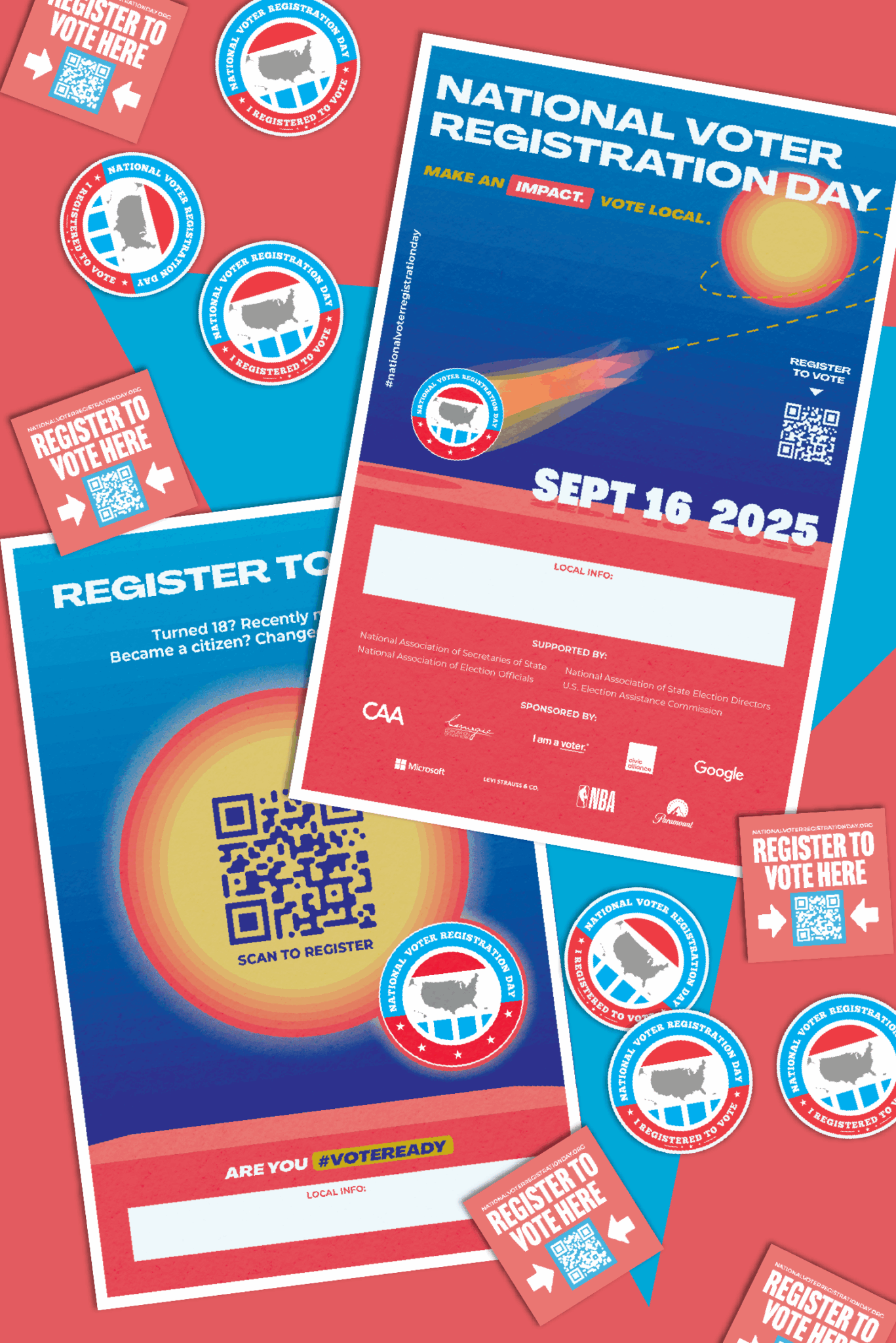 Posters and Stickers | National Voter Registration Day